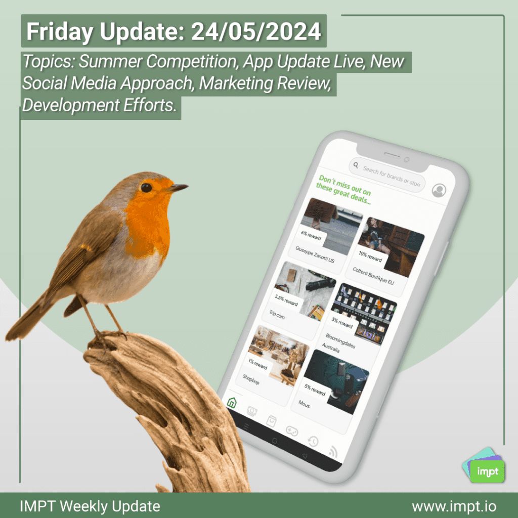 IMPT 每周更新 – 24 年 2024 月 XNUMX 日：夏天来了…… - IMPT：交易、购物和拯救地球